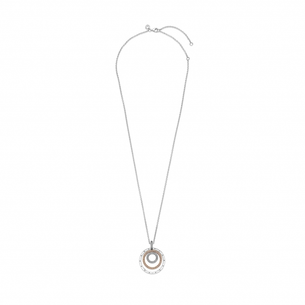 Two-tone Circles Pendant & Necklace – Stylee