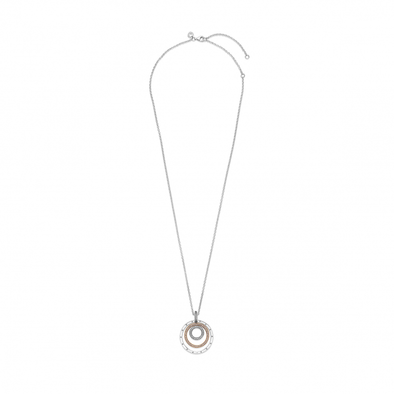Two-tone Circles Pendant & Necklace – Stylee