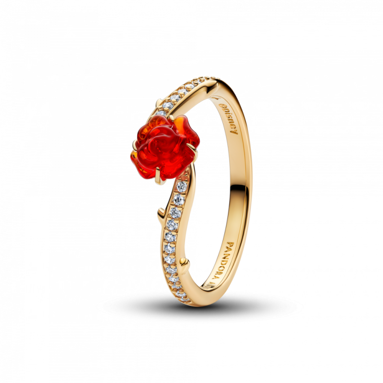 Disney Beauty and the Beast Enchanted Rose Ring 14k gold plating – Stylee
